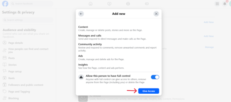 How to Grant Facebook Business Suite Page access: Easy Guide